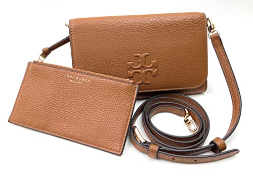 Tory Burch Women's Thea Flat Wallet Crossbody (Moose)
