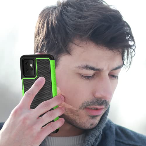 FNTCASE for Motorola Moto G-Power-2023 Case: Moto G 5G 2023 Case | Dual Layer Protective Heavy Duty Cell Phone Cover Shockproof with Textured - Military Protection Bumper - Green