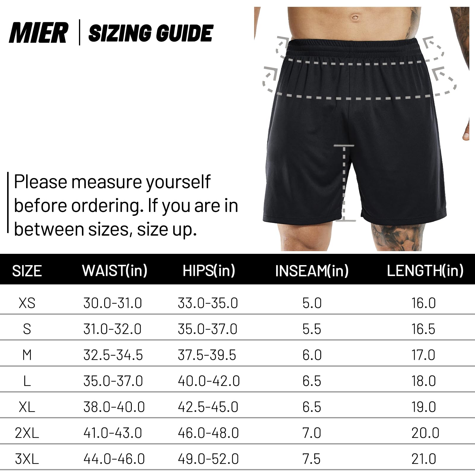 MIER Men's Quick-Dry Athletic/Soccer/Basketball Shorts Without Pockets No Liner Running Workout Training Active Shorts, Black, XL