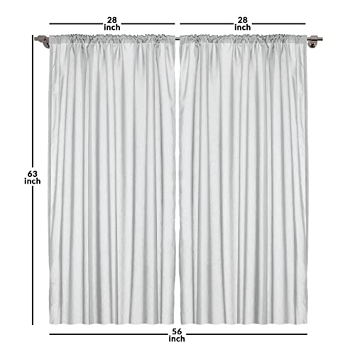 Ambesonne Coffee Window Curtains, Cafeteria Pattern with Hot Mocha Latte Milk Love Typography on Scribble Backdrop, Lightweight Decor 2-Panel Set with Rod Pocket, Pair of - 28" x 63", Beige Brown