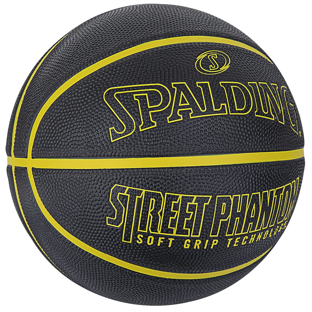 Spalding Basketball Street Phantom Black x Yellow No. 7 Basketball Basket