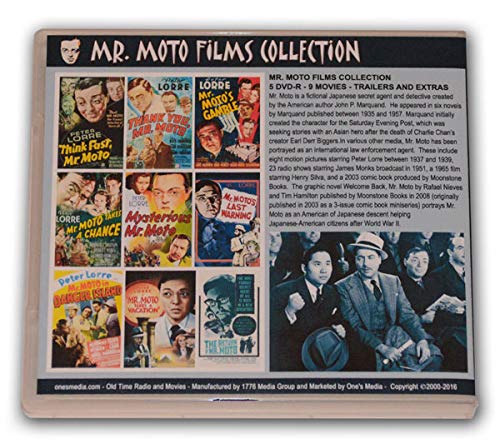 MR. MOTO FILMS COLLECTION- 5 DVD-R - 9 MOVIES - 1937/1965 - Starring Peter Lorre and Henry Silva