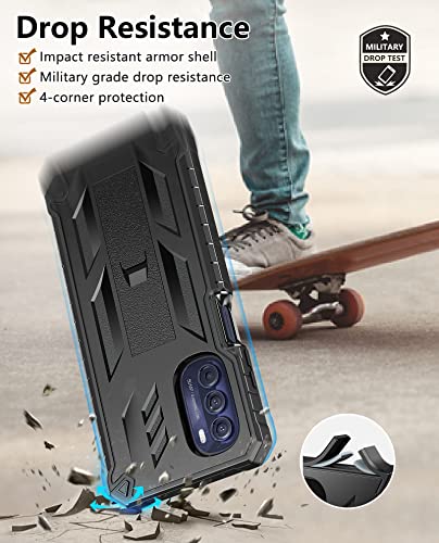 SOiOS for Moto G-Stylus 5G 2022 Case: Shockproof Rugged Protection Cover with Kickstand | Matte Textured Drop Proof TPU | Military Grade Protective Phone Case for Motorola G Stylus 5G 2022(NOT 4G)