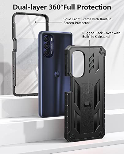 SOiOS for Moto G-Stylus 5G 2022 Case: Shockproof Rugged Protection Cover with Kickstand | Matte Textured Drop Proof TPU | Military Grade Protective Phone Case for Motorola G Stylus 5G 2022(NOT 4G)
