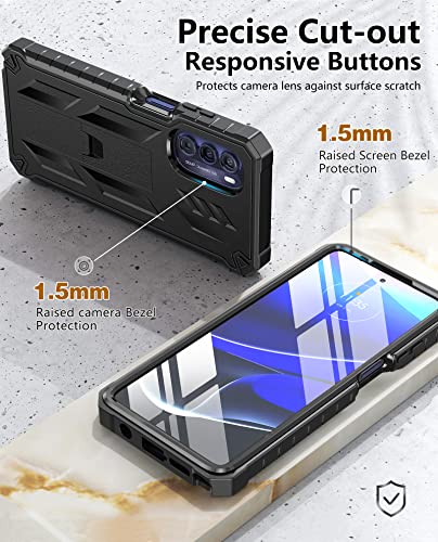 SOiOS for Moto G-Stylus 5G 2022 Case: Shockproof Rugged Protection Cover with Kickstand | Matte Textured Drop Proof TPU | Military Grade Protective Phone Case for Motorola G Stylus 5G 2022(NOT 4G)