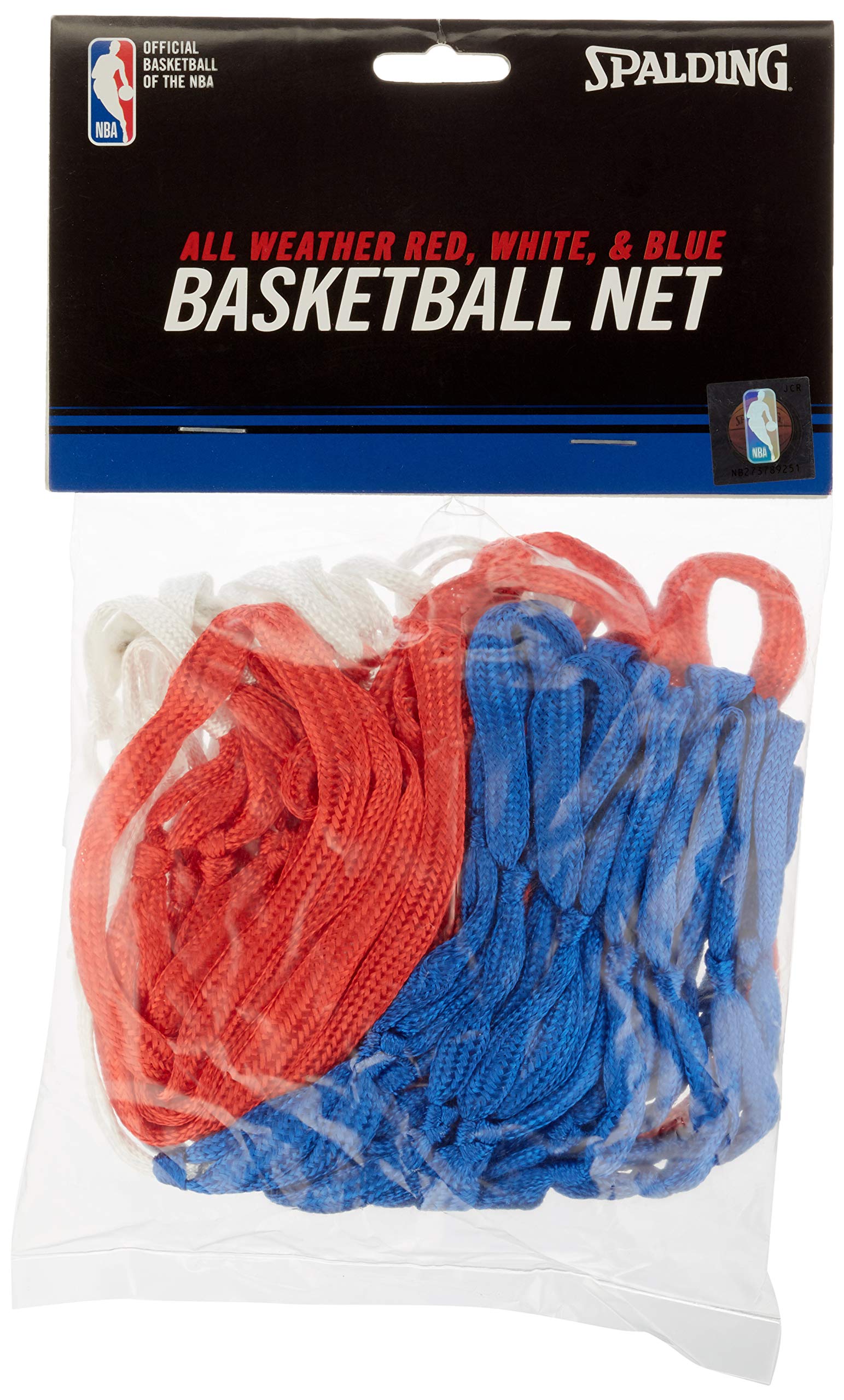 Spalding NBA NETZ (82-79SCNR) Red Tricolor, Unisex Adult, White/Blue/Red, NOSIZE