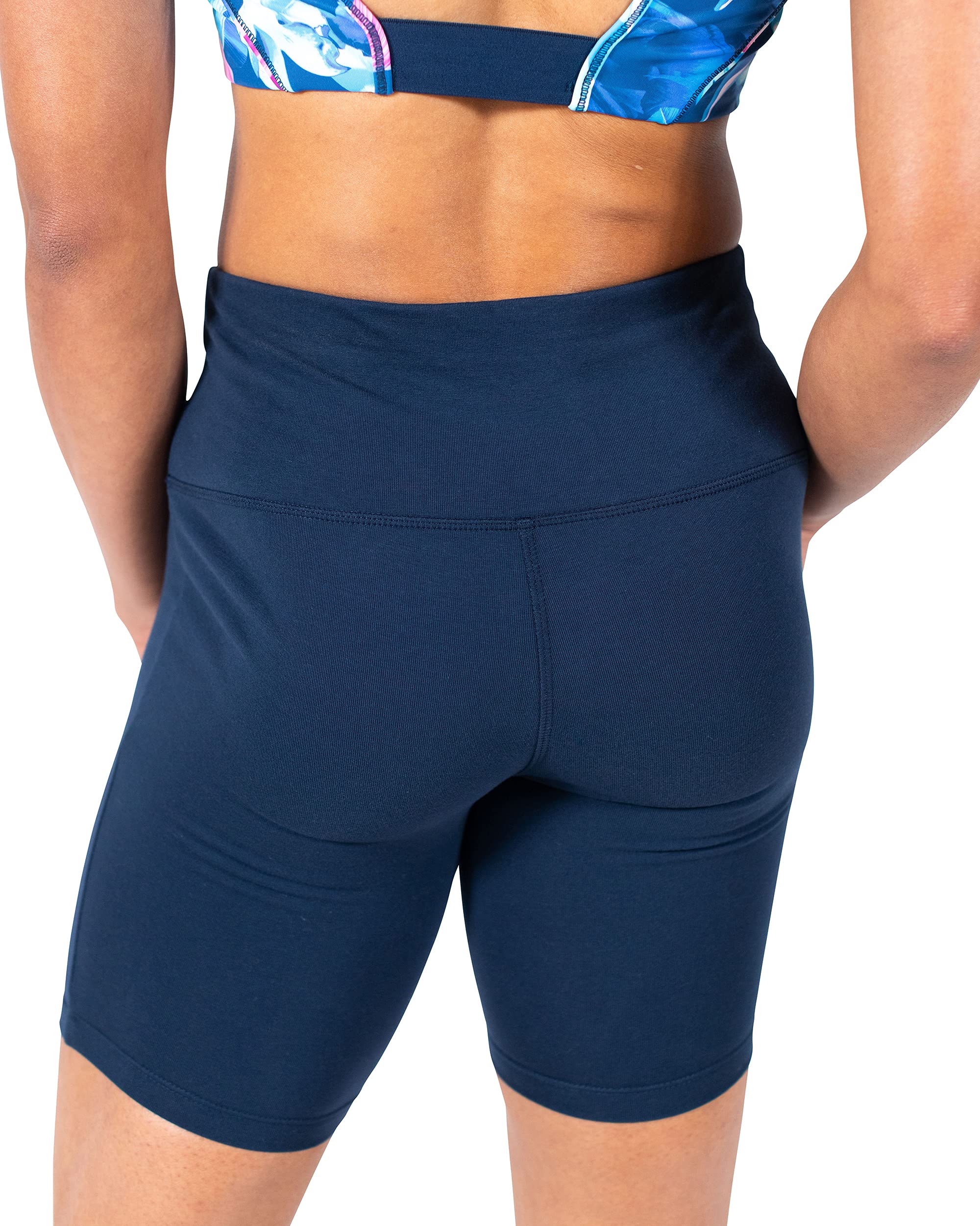 Spalding Women's Cotton Stretch Bike Short, Navy Blazer, Small