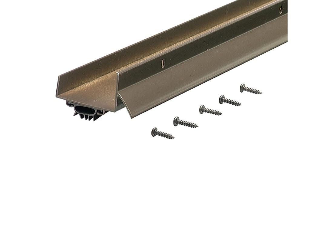 M-D Building Products 69554 1-3/4-Inch by 36-Inch DB003 U-Shaped Door Bottom with Drip Cap, Bronze