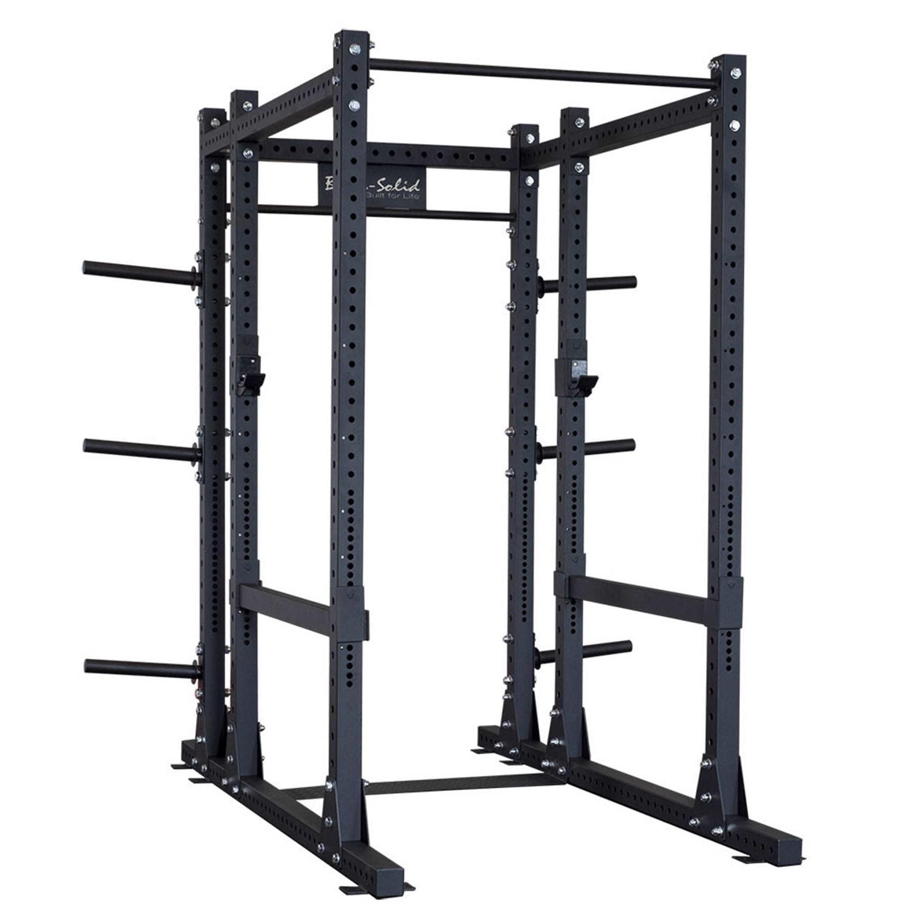 Body-Solid (SPR1000 Power Rack with 1000 Lb. Weight Capacity for Squats, Deadlifts, and Weightlifting Workout with J Hook Cups, Home and Commercial Gym, Black