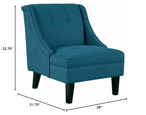 Signature Design by Ashley Clarinda Contemporary Tufted Wingback Accent Chair, Blue