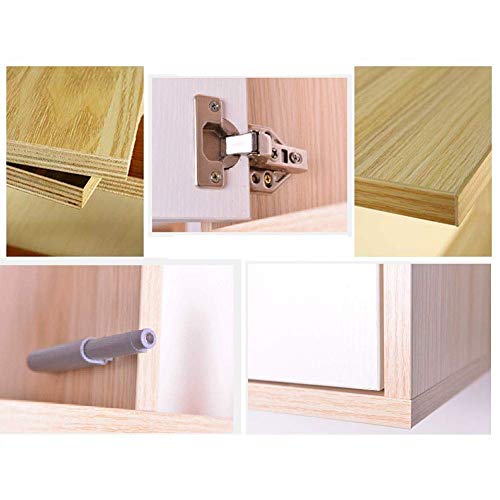 PIBM Stylish Simplicity Shelf Wall Mounted Floating Rack Shelves Solid Wood with Door Bookshelf Show Bearing Strong Living Room Bedroom - 4 Colors, a , 100x20x65cm