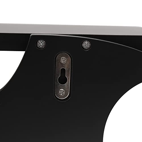 HZYSLYJ Bat Shelf Floating Shelves for Wall Decor,Black Wall Shelves for Bedroom-Halloween Wall Decor, Goth Room Decor-Black Hanging Shelves with 3 Key Hooks