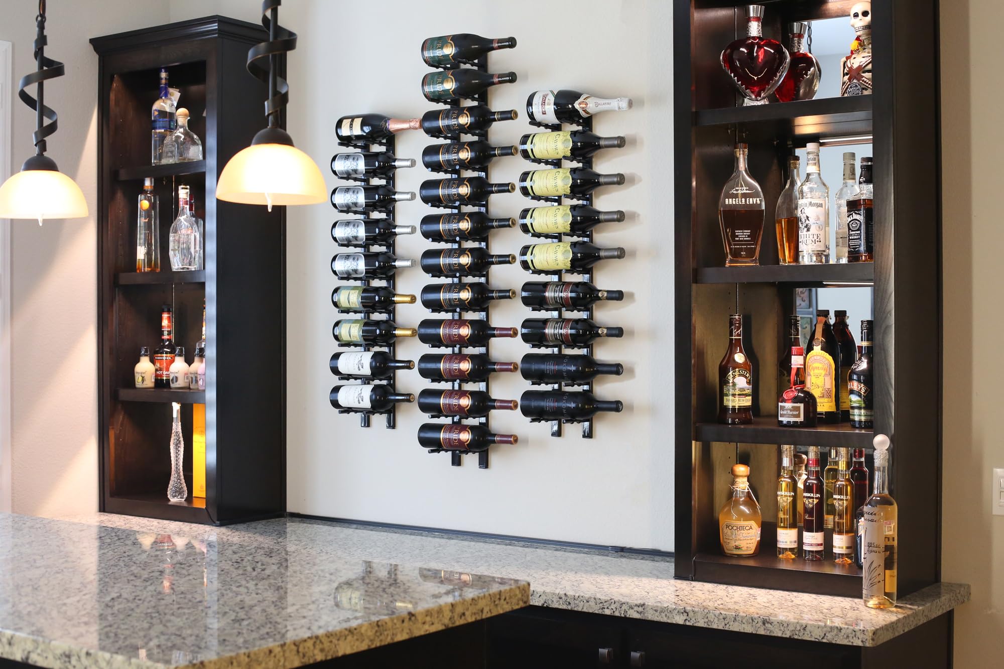 Ultra Wine Racks Wall Mounted Wine Racks (3 Foot 1 Deep, Matte Black)