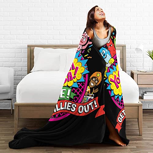 Pobecan Yo Gabba Anime Gabba! Blanket Throw Blankets Ultra Soft Flannel Lightweight Throws for Couch, Bed,All Seasons Use 50"x40"