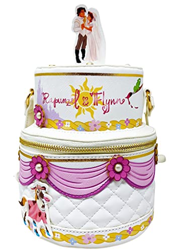 Danielle Nicole X Disney Tangled Wedding Cake Crossbody Bag - Fashion Cosplay Disneybound Cute Crossbody Bags, Multicolor