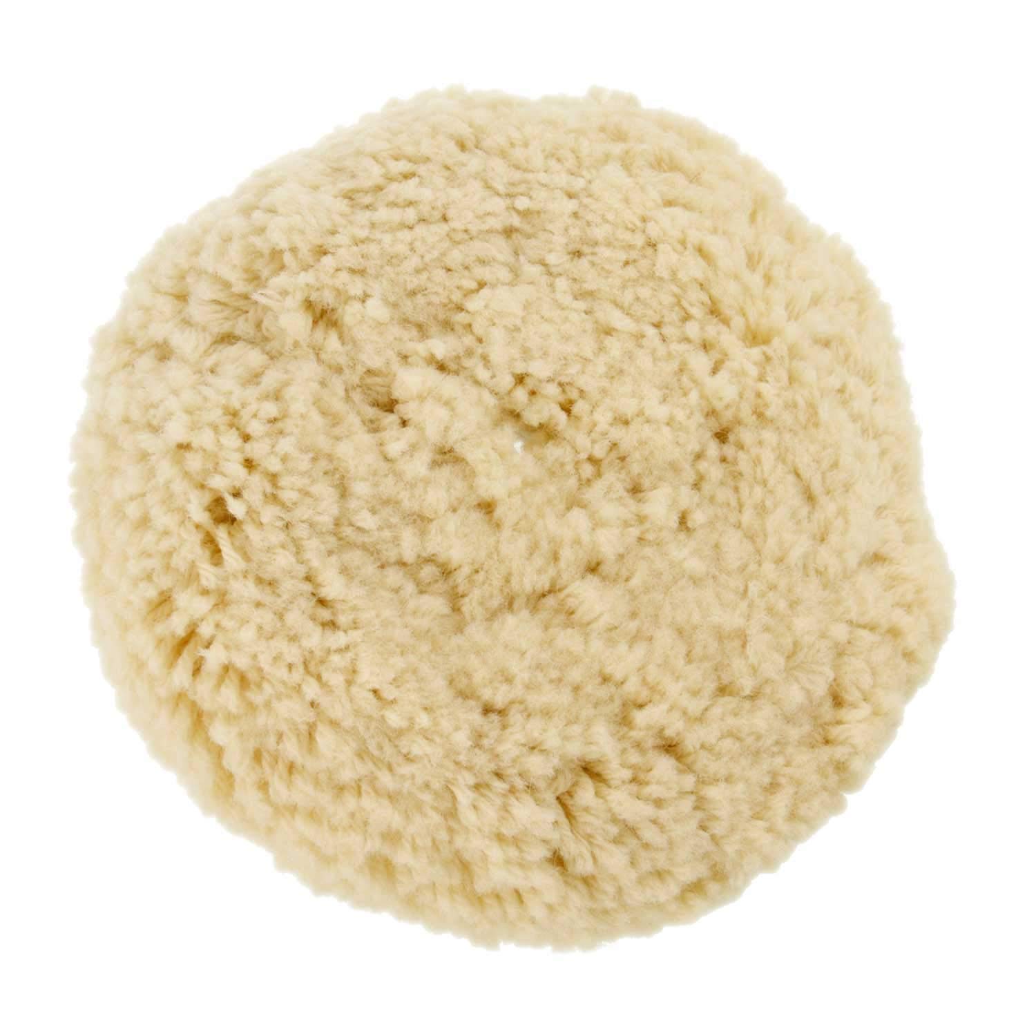 8" Wool Double Sided Buffing Pad for 2-Sided Compound Cutting and Polishing