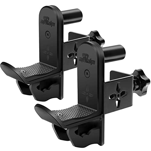 BRTGYM J Hooks Power Rack for 2x2 Squat Rack Power Cage with 1" Holes, 1000lbs Capacity J Cups, 5GA Steel Constructed
