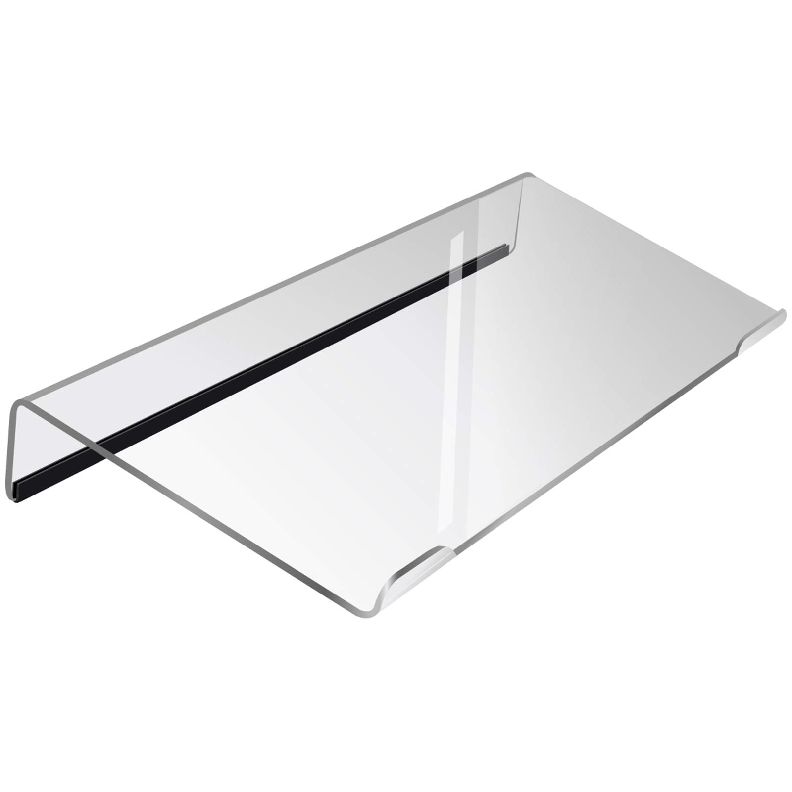 Nat-Hom Computer Keyboard Stand-Clear Acrylic Keyboard Tray with Rubber Strip，Ticker Acrylic Keyboard Riser（Holder） for Easy Ergonomic Typing and Working at Home and Office(Upgrade with rubber strip)