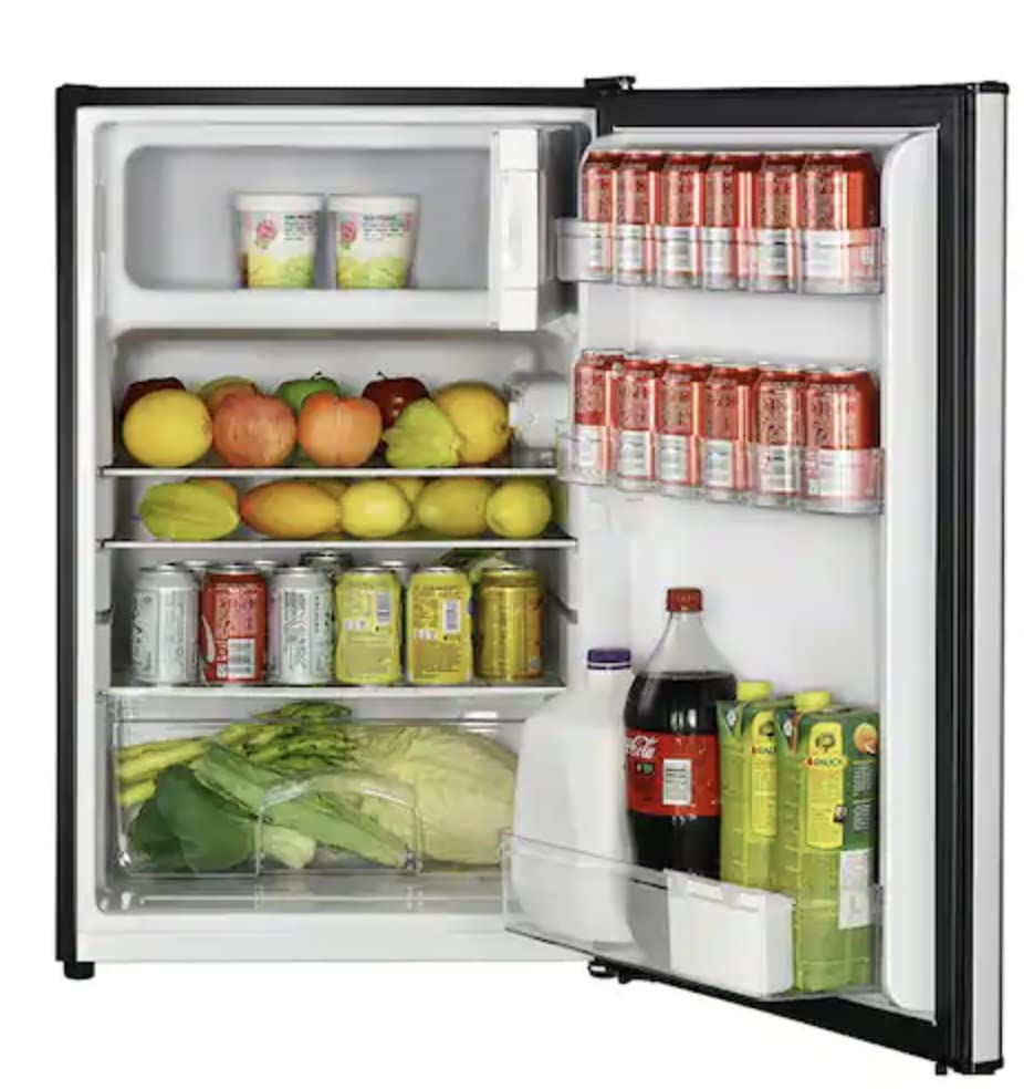 4.5 cu. ft. Mini Fridge with True Freezer in Stainless Look