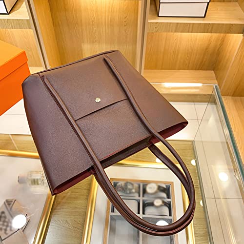 Leather for Handbags Fashion Women Artificial Leather Solid Color Zipper Phone Bag Shoulder Large Tote Bags for Women