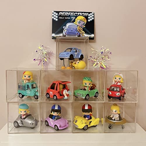 Acrylic Box,4 Packs 4x4x4 Inch Clear Boxes with Lids Transparent Display Square Cube Storage Organizer Containers Boxes Easter Party Cake Candy Box Wedding Birthday Decorative Boxes