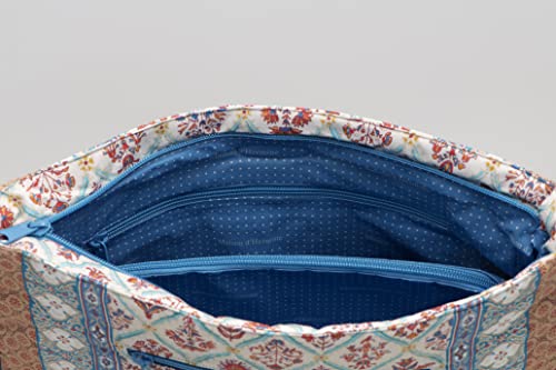Maison d' Hermine Hand Bag Cotton Adjustable Shoulder Strap Easter Cross Body Tote purse with Zippered & Slip Pockets for Women Office Travel School College Shopping, Romane