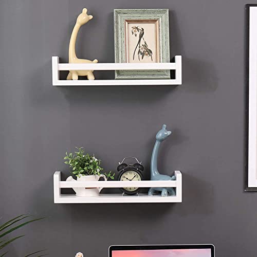 Nursery Floating Shelf, Wall Mounted Nursery Book Shelves,Set of 2 Rustic U Shaped Book Shelf Organizer for Farmhouse Decor,Corner Display Hanging Spice Rack for Bathroom Kitchen.