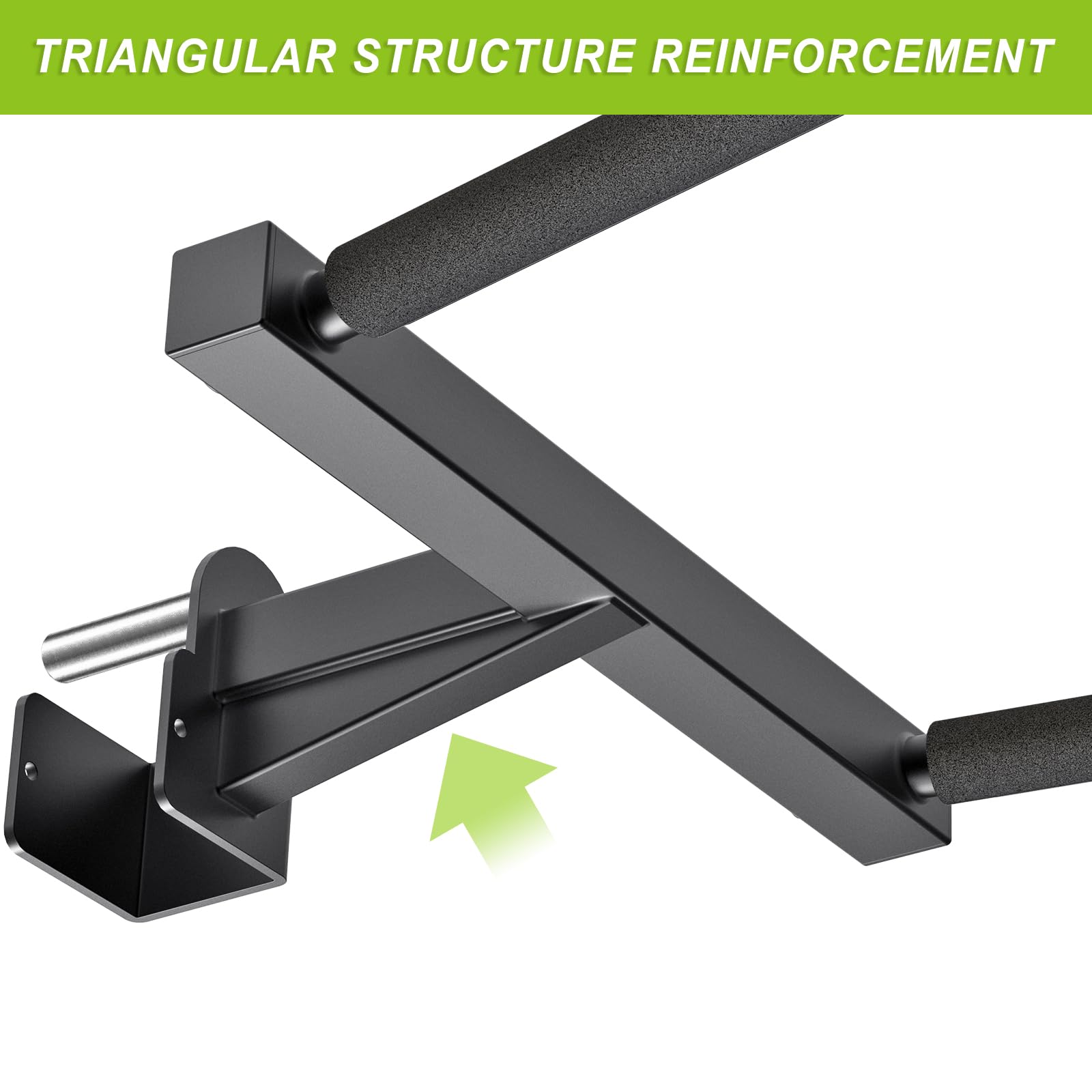 Kipika Y-Shaped Dip Bar for 3" x 3" Power Cage with 5/8" or 1" Hole - Dip Bar Attachments for Home Gym - Heavy Duty Power Rack Attachments - 3" x 3" Squat Rack Accessories for Strength Training