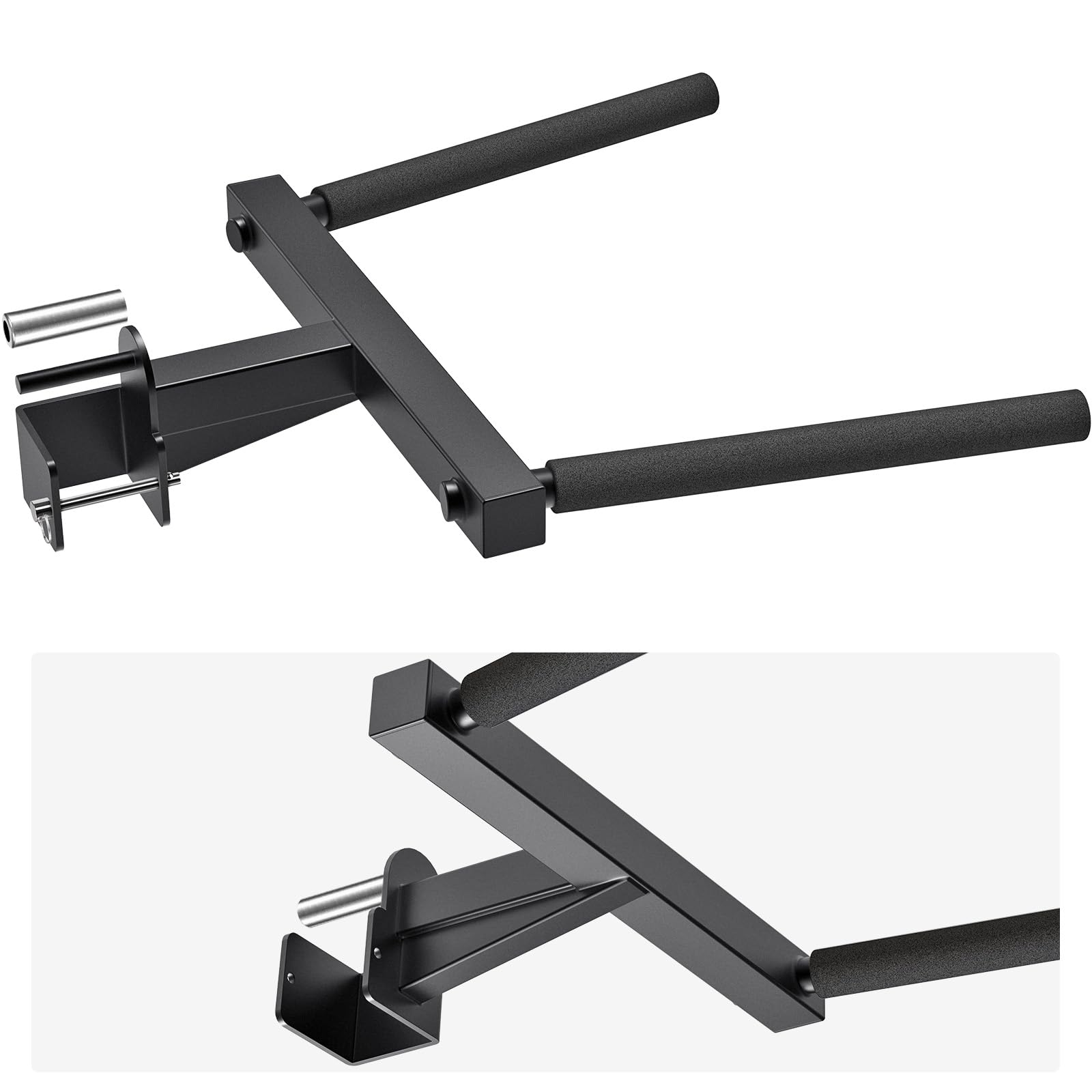 Kipika Y-Shaped Dip Bar for 3" x 3" Power Cage with 5/8" or 1" Hole - Dip Bar Attachments for Home Gym - Heavy Duty Power Rack Attachments - 3" x 3" Squat Rack Accessories for Strength Training