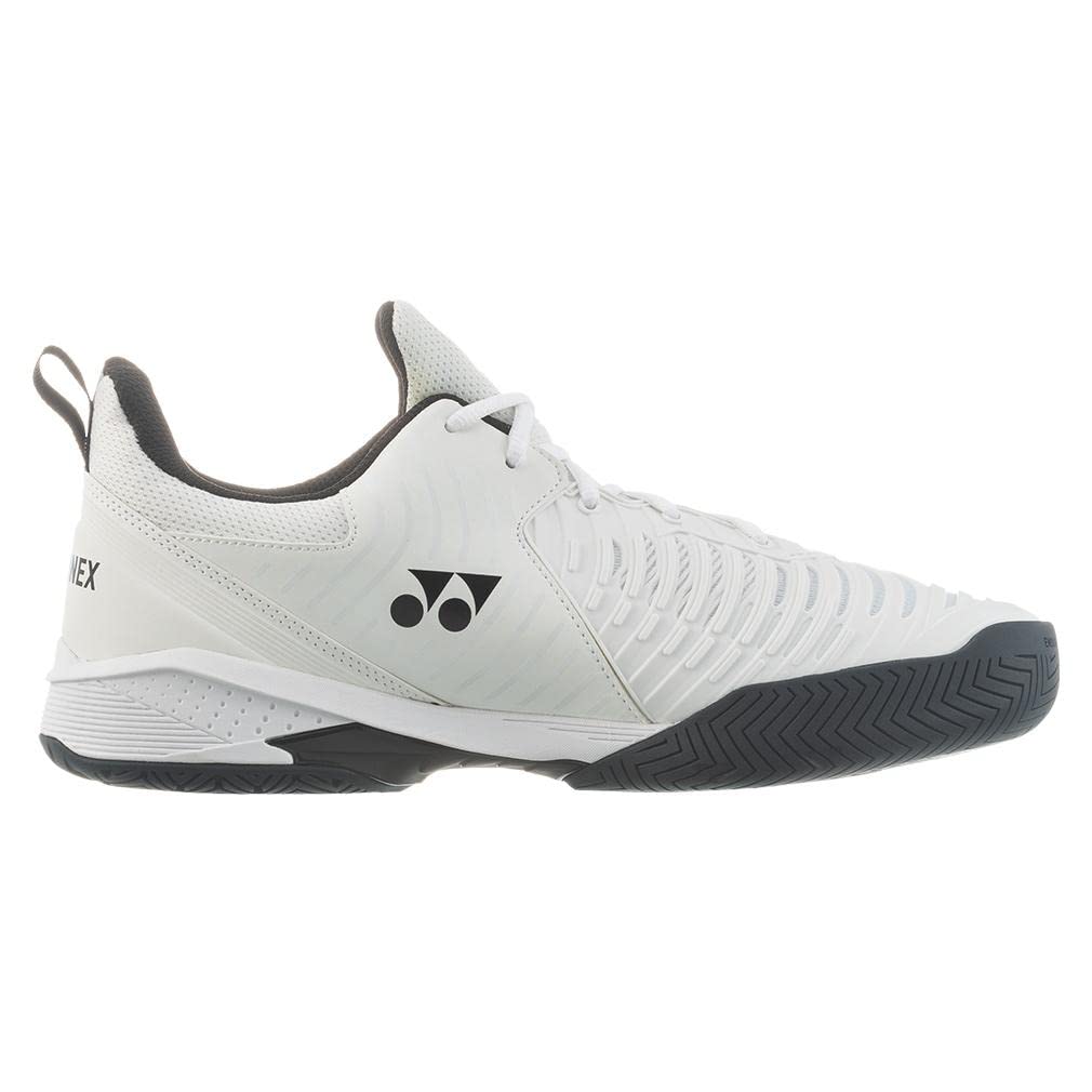 YONEX Men's Power Cushion Sonicage 3 Tennis Shoes (White/Red, us_Footwear_Size_System, Adult, Men, Numeric, Medium, Numeric_9)