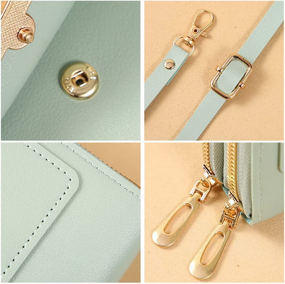Small Crossbody Bags Purses,Anti-theft Leather Bag,Touch Screen Cell Phone Purse,Wallet Travel Purse,Shoulder Bag (Grey)