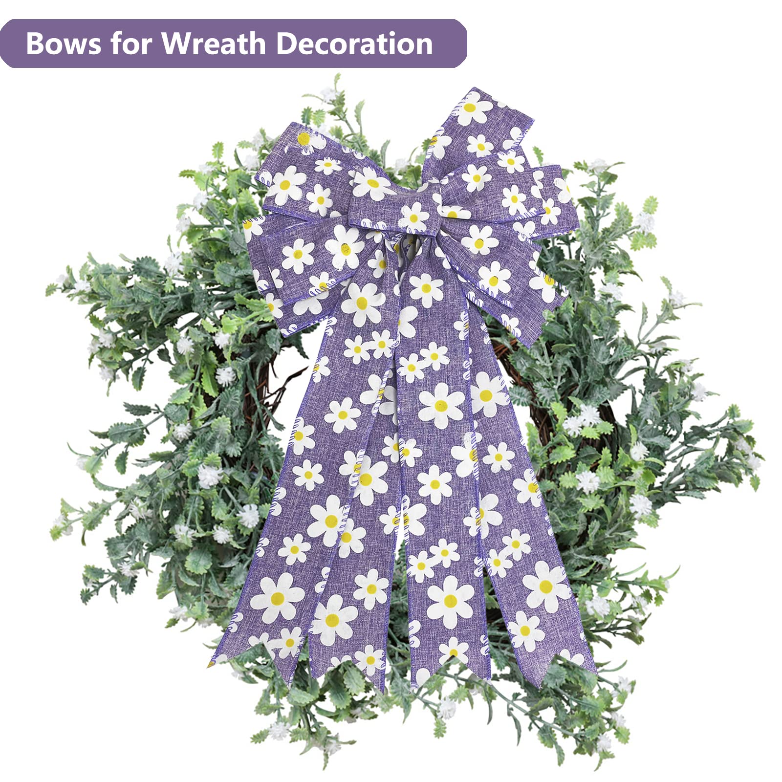 Decorative Seasonal Bows & Ribbons (Purple Daisy)
