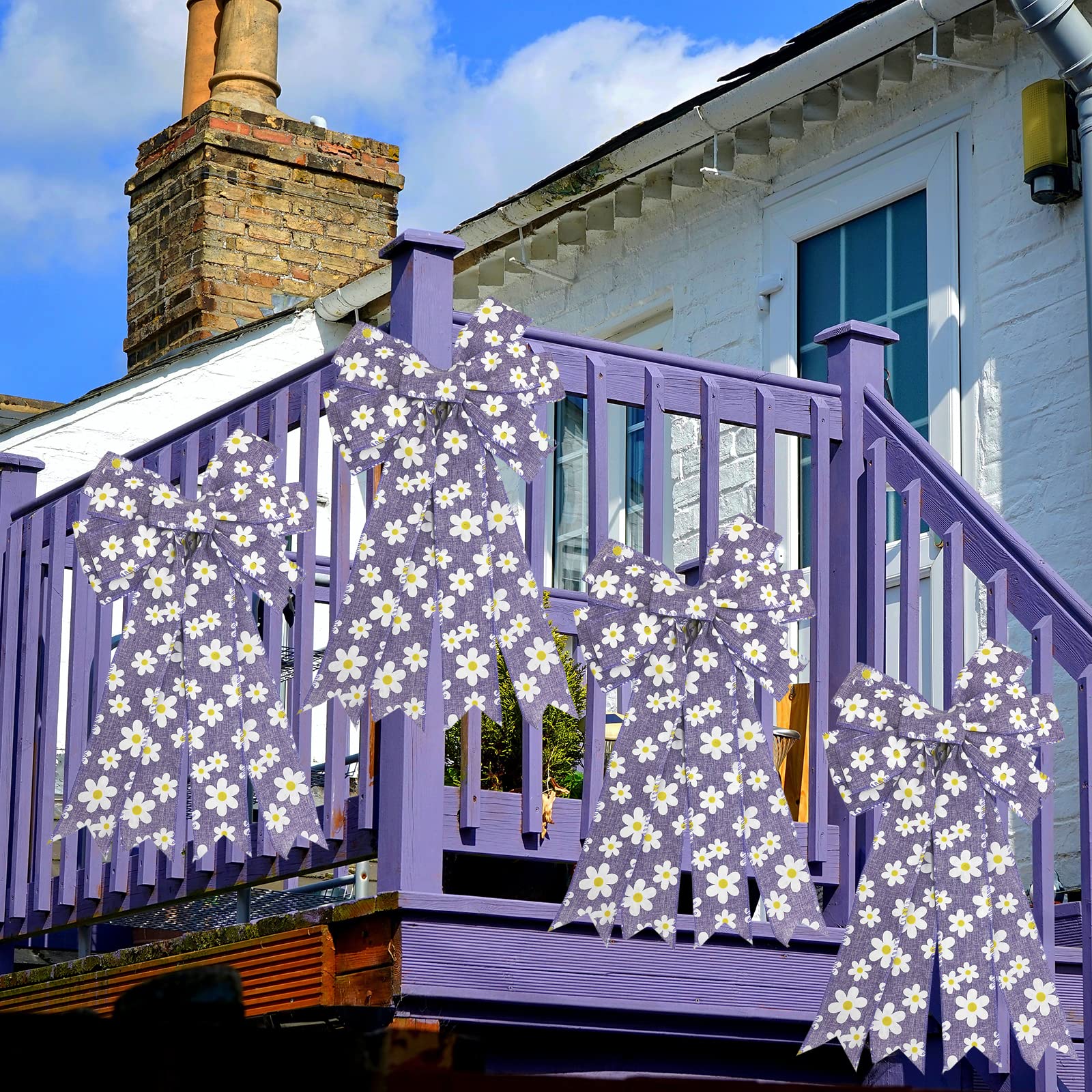 Decorative Seasonal Bows & Ribbons (Purple Daisy)