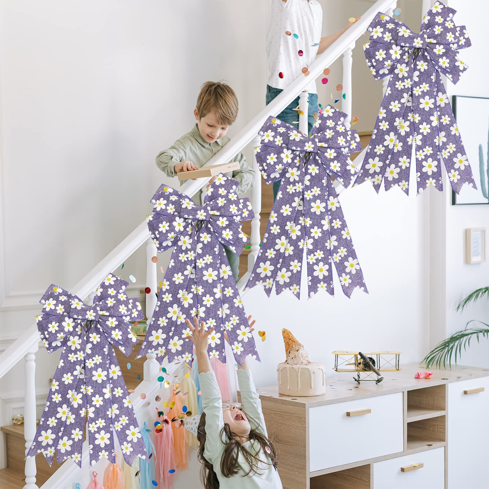 Decorative Seasonal Bows & Ribbons (Purple Daisy)