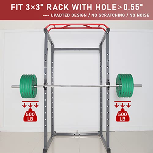 SYL Fitness J-Hooks for 3x3" Power Rack, Barbell Holder/Squat Rack Accessories J Cups