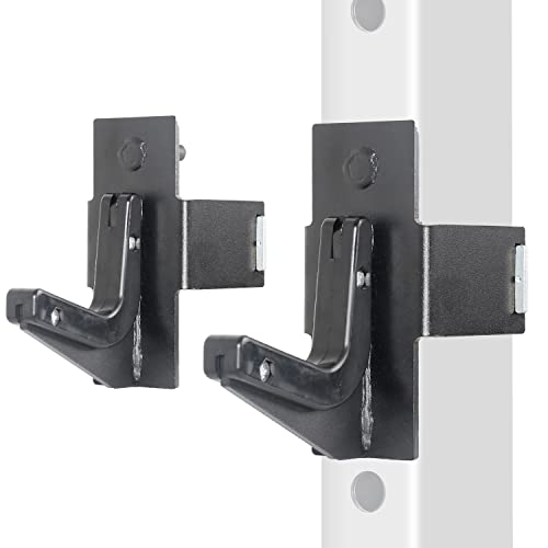 SYL Fitness J-Hooks for 3x3" Power Rack, Barbell Holder/Squat Rack Accessories J Cups