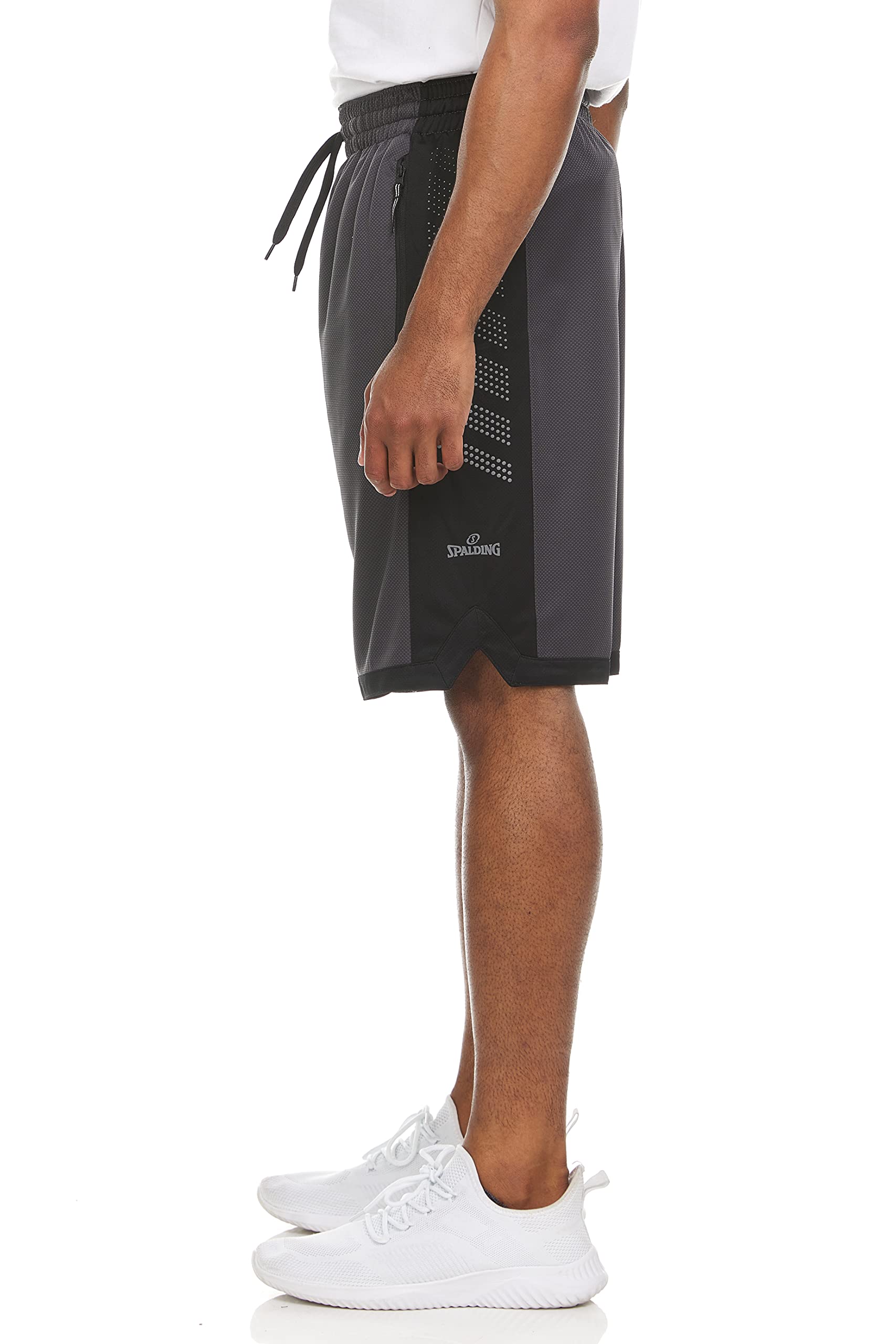 Spalding Mens Guard Performance Basketball Short, Gravel, S