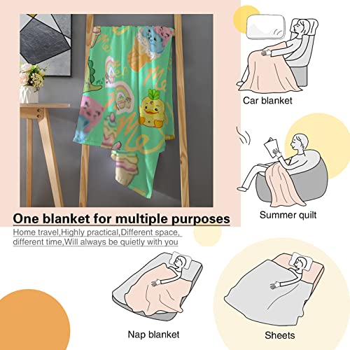 Cartoon Blankets Winter Warm Soft Blanket Throw for Bedroom Sofa Chair Lightweight Home Decor Travel Blanket 50*60inch(153CM*127CM)