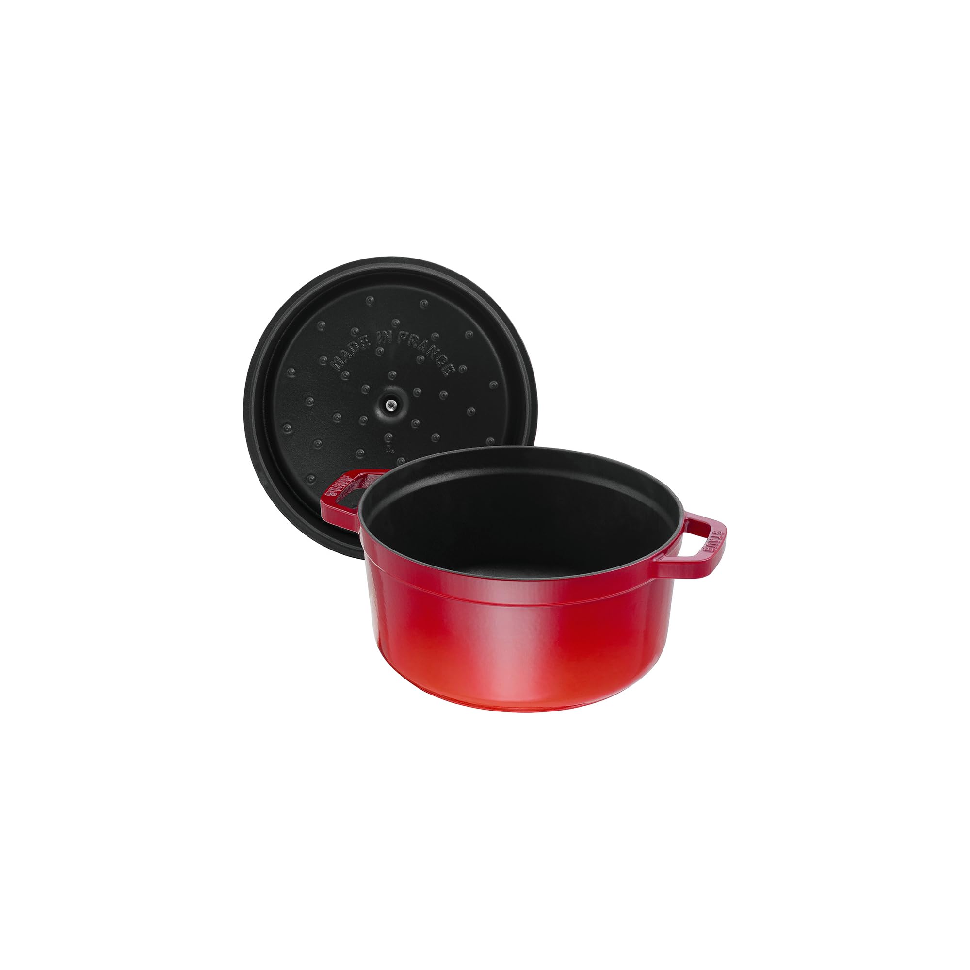 Staub Cast Iron 5.5-qt Round Cocotte - Cherry, Made in France