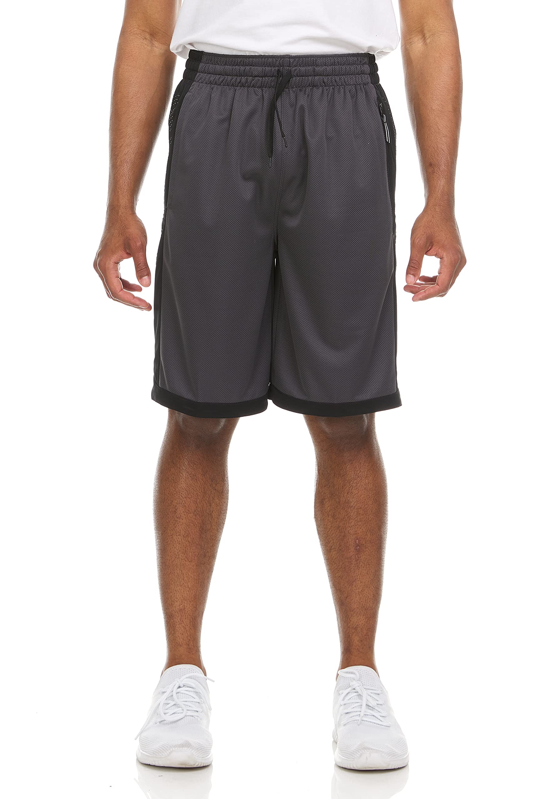 Spalding Mens Guard Performance Basketball Short, Gravel, S