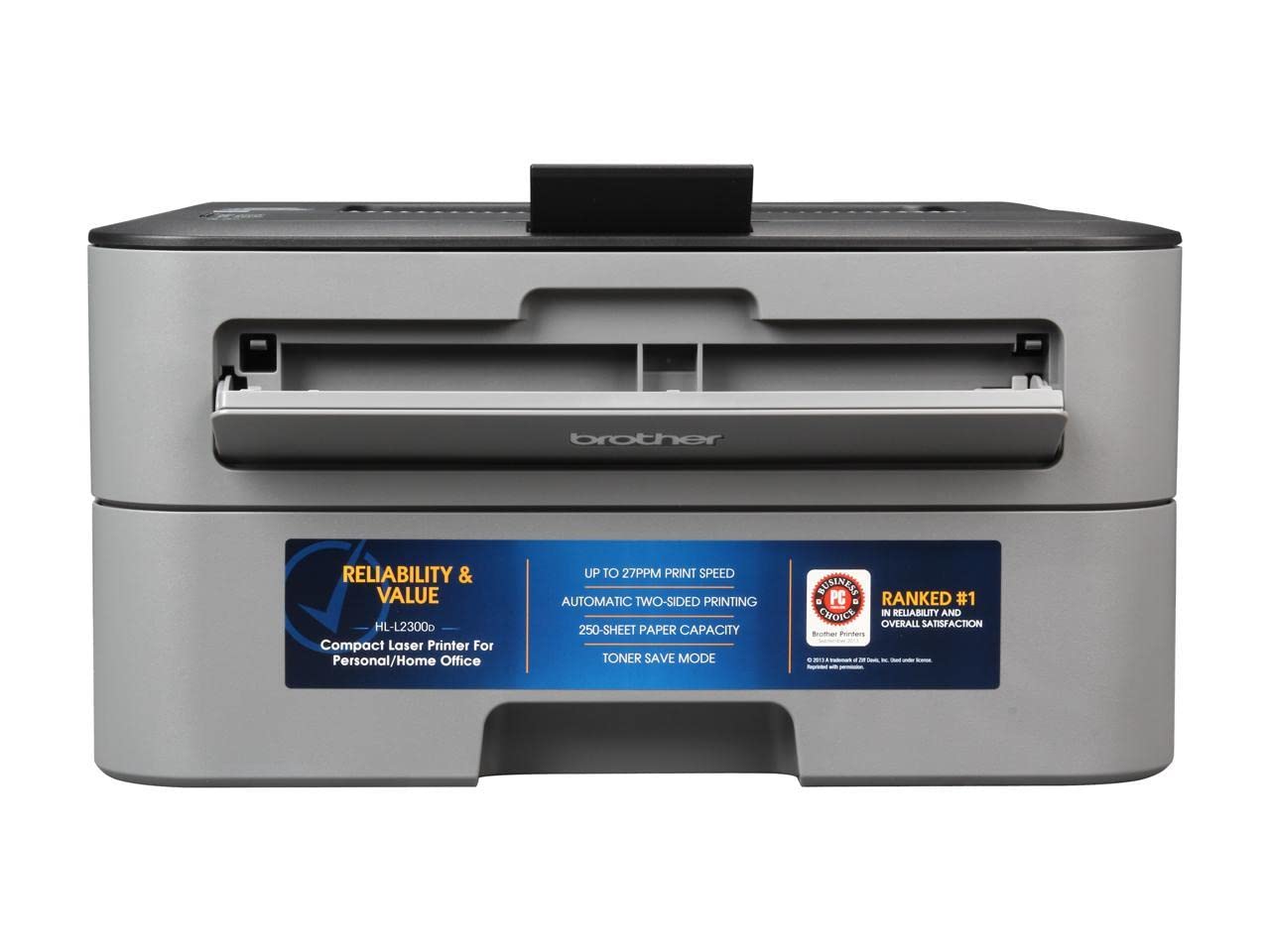 Brother® - Printer - HL-L2300D Monochrome Laser Printer - 2400 x 600 DPI - 26 Ppm Mono Print - USB 2.0 - 8.5" x 13" - Bl