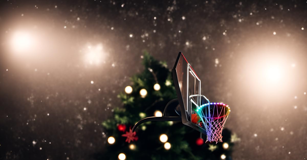 Gute LED Basketball Hoop Lights,Remote Control Basketball Rim Led Light,8 Models Solar Light,Glow-in-Dark,Waterproof,Super Bright String,Ideal for Kids,Adults Playing at Night Outdoors Indoors