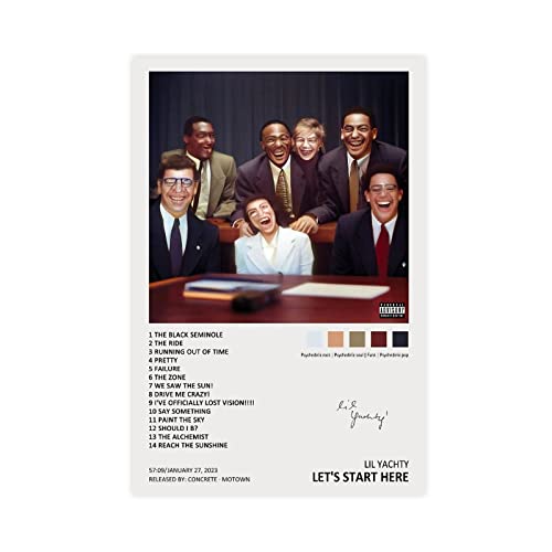 TOBIANG Lil Poster Yachty Let's Start Here Music Album Cover Signed Limited Poster Canvas Poster Bedroom Decor Sports Landscape Office Room Decor Gift Unframe:16x24inch(40x60cm)