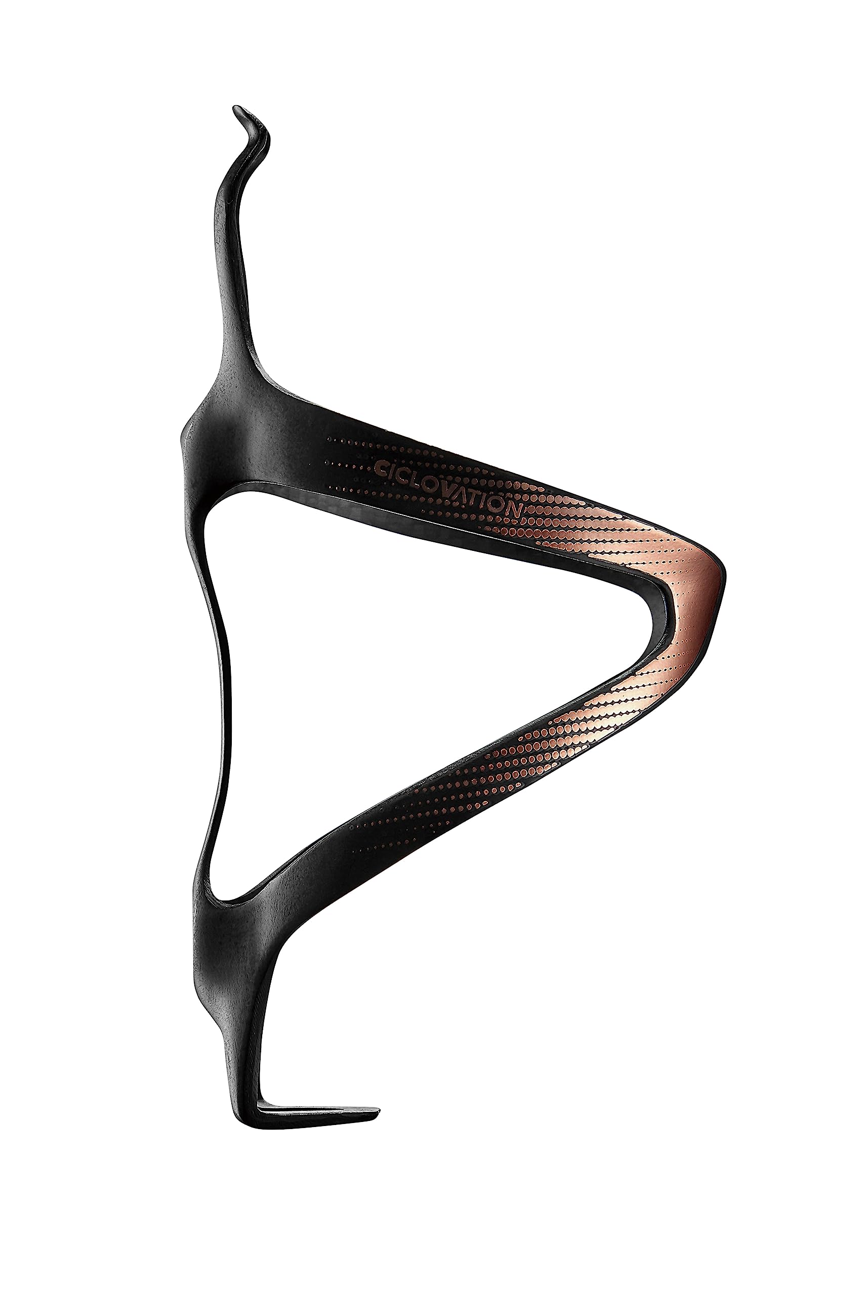 CICLOVATION Carbon Fiber Bottle Cages, The Optimal Amalgamation of Power and Beauty, Combining Strong Yet Lightweight Design with The Beauty of Carbon Fiber Finished in a Fusion of Color Textures.