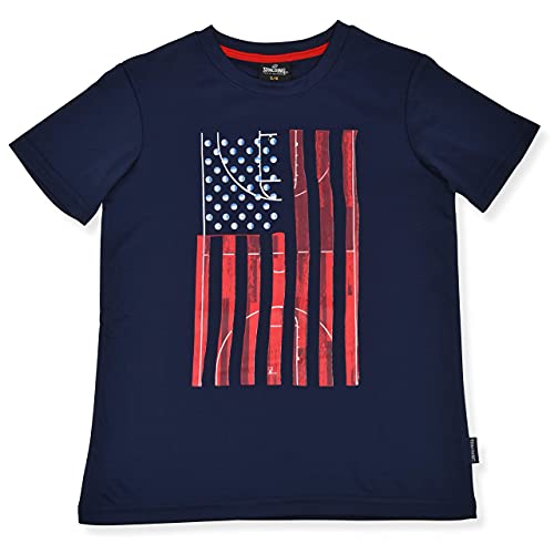 Spalding Boy's 2-Pack Americana Athletic Shirt and Basketball Shorts, Dk Navy, 3T