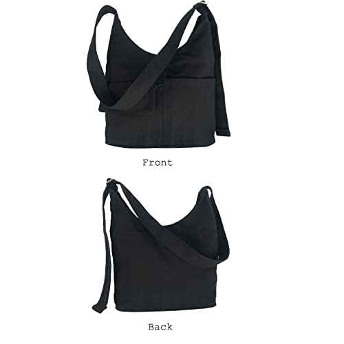 Crossbody Bags for Women Canvas Tote Bag Large Hobo Bag with Multiple Pockets Handbags Adjustable Messenger Shoulder Bag