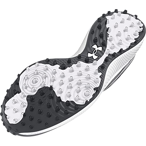 Under Armour Mens Yard Low Turf Baseball Shoe, (001) Black/Black/White, 10.5 US