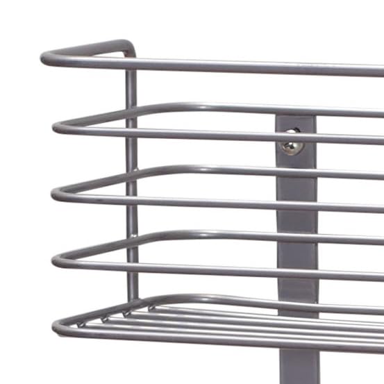 Household Essentials 1228-1 Double Basket Door Mount Cabinet Organizer | Mounts to Solid Cabinet Doors or Wall