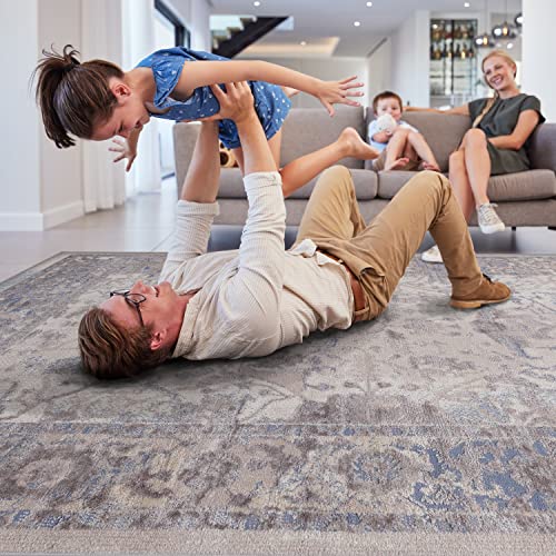 NAAR PAYAS Collection 2x8 Brown/Beige/Modern Abstract Non-Shedding Living Room Bedroom Dining Home Office Stylish and Stain Resistant Area Rug