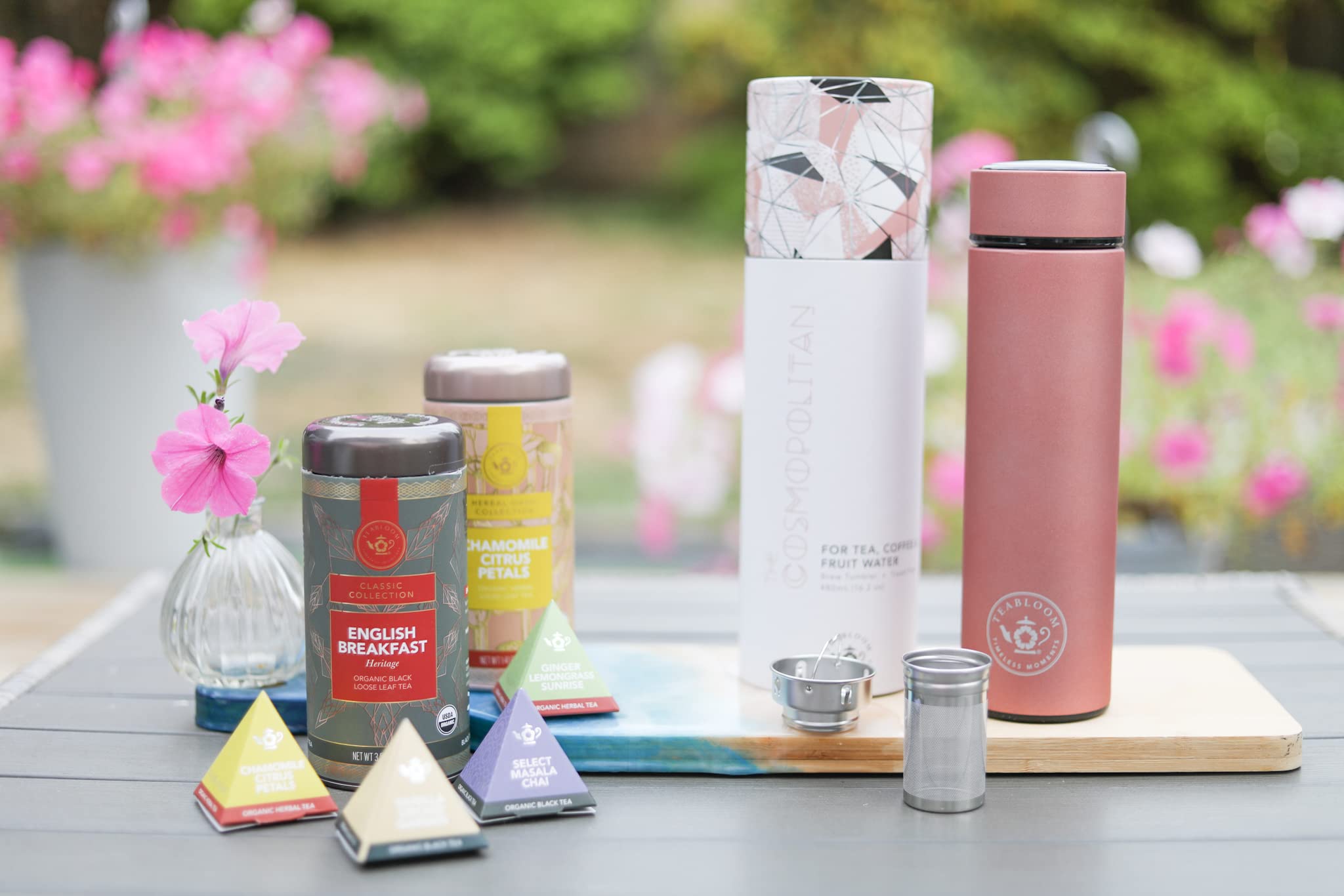 Teabloom - The ORIGINAL All-Brew Travel Tumbler & Thermos | OPRAH’s Favorite | 16oz/480ml Insulated Water Bottle/Tea Flask/Cold Brew Coffee Mug